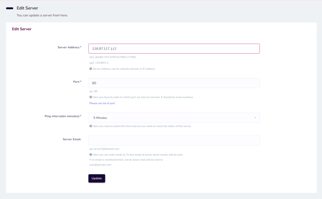 User Guide - Comms Alert - Simple Monitoring